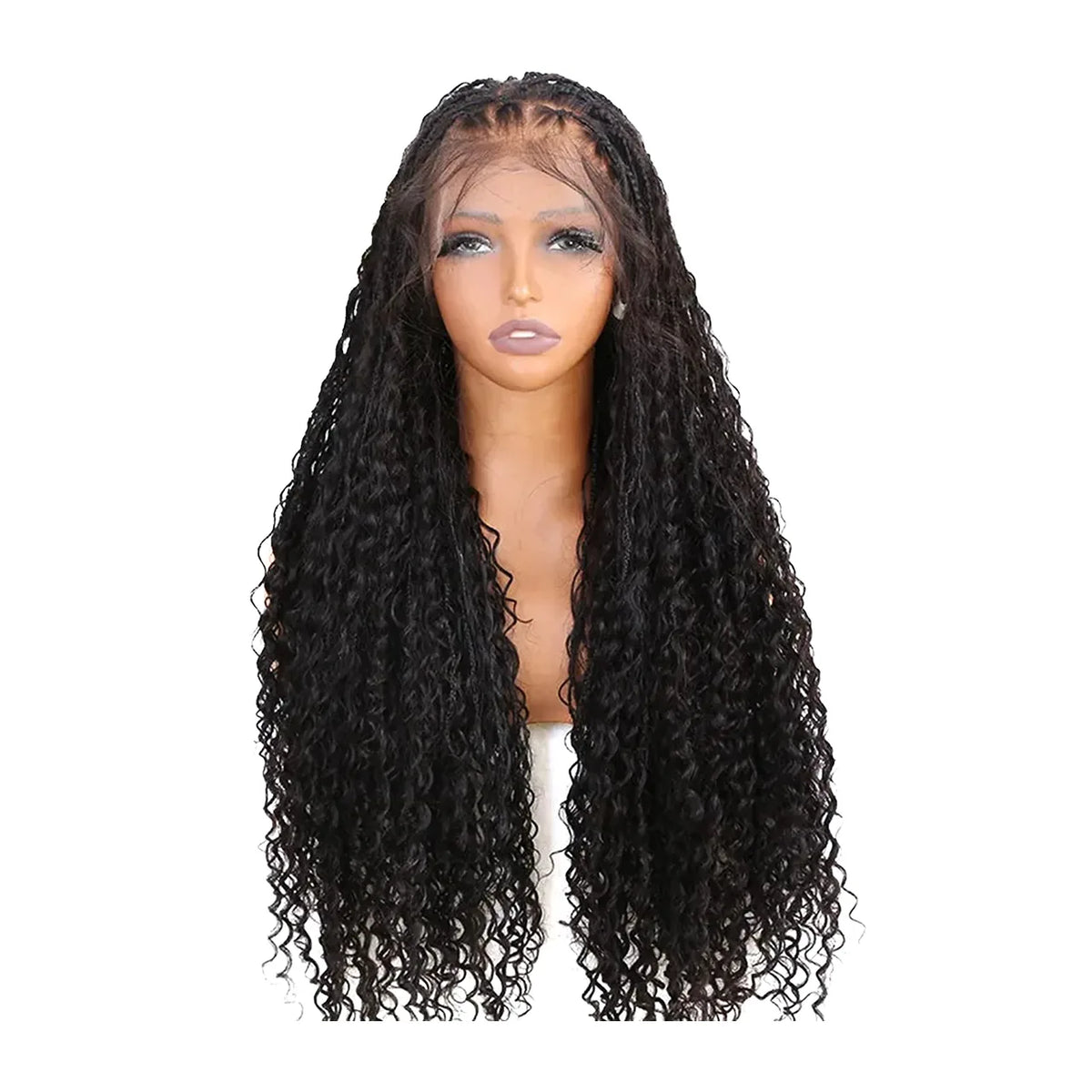 Goddess Bohemian Box Braid Full Lace Wig Knotless Virgin Hair – Alilihair