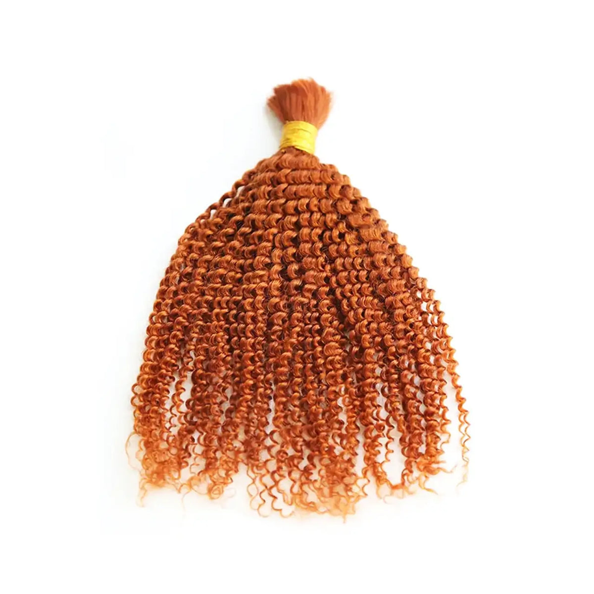 #350 Ginger Color Kinky Curly Boho Braids Bulk Human Braiding Hair ...