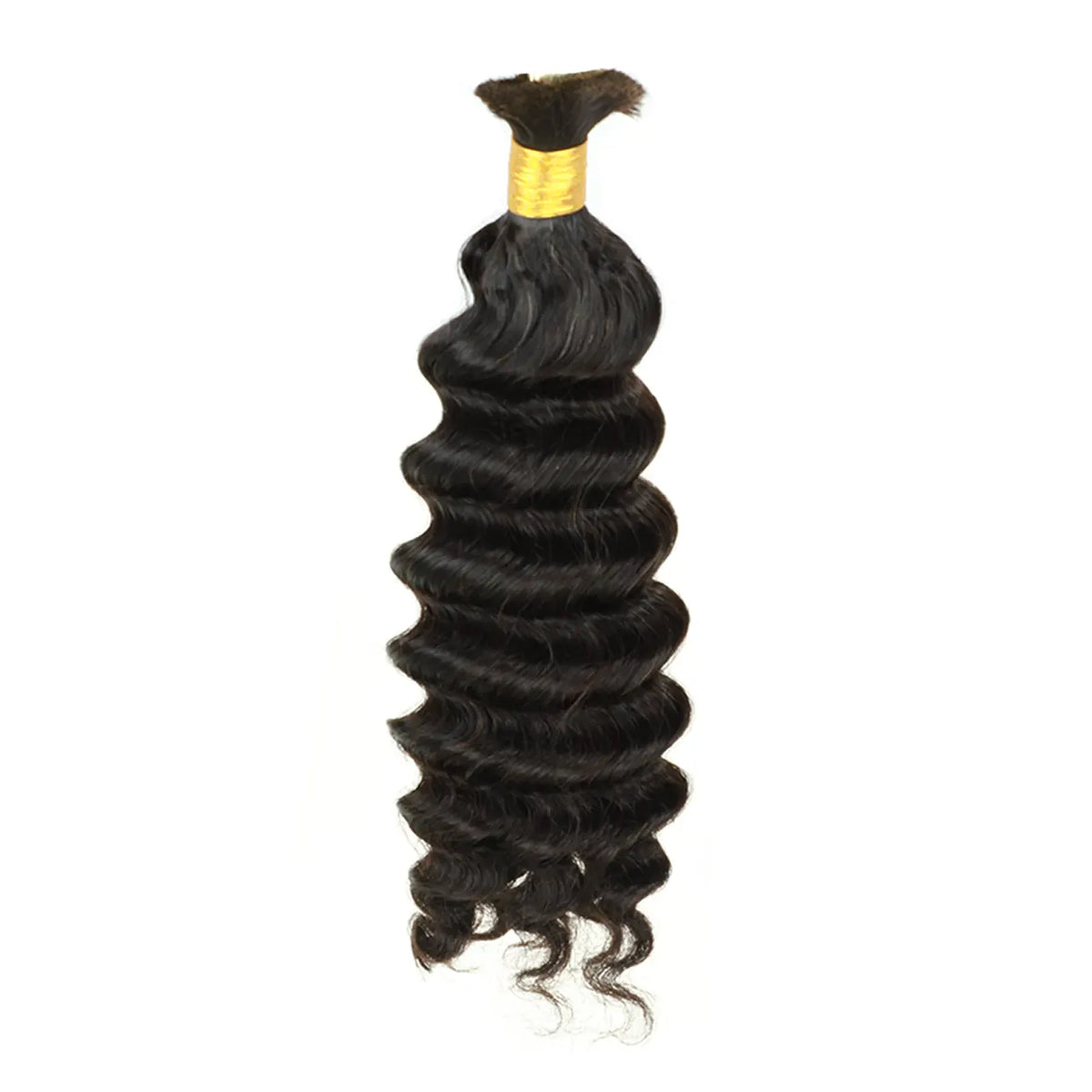 Double Drawn Deep Wave Bulk Human Hair Extensions for Braiding Natural ...