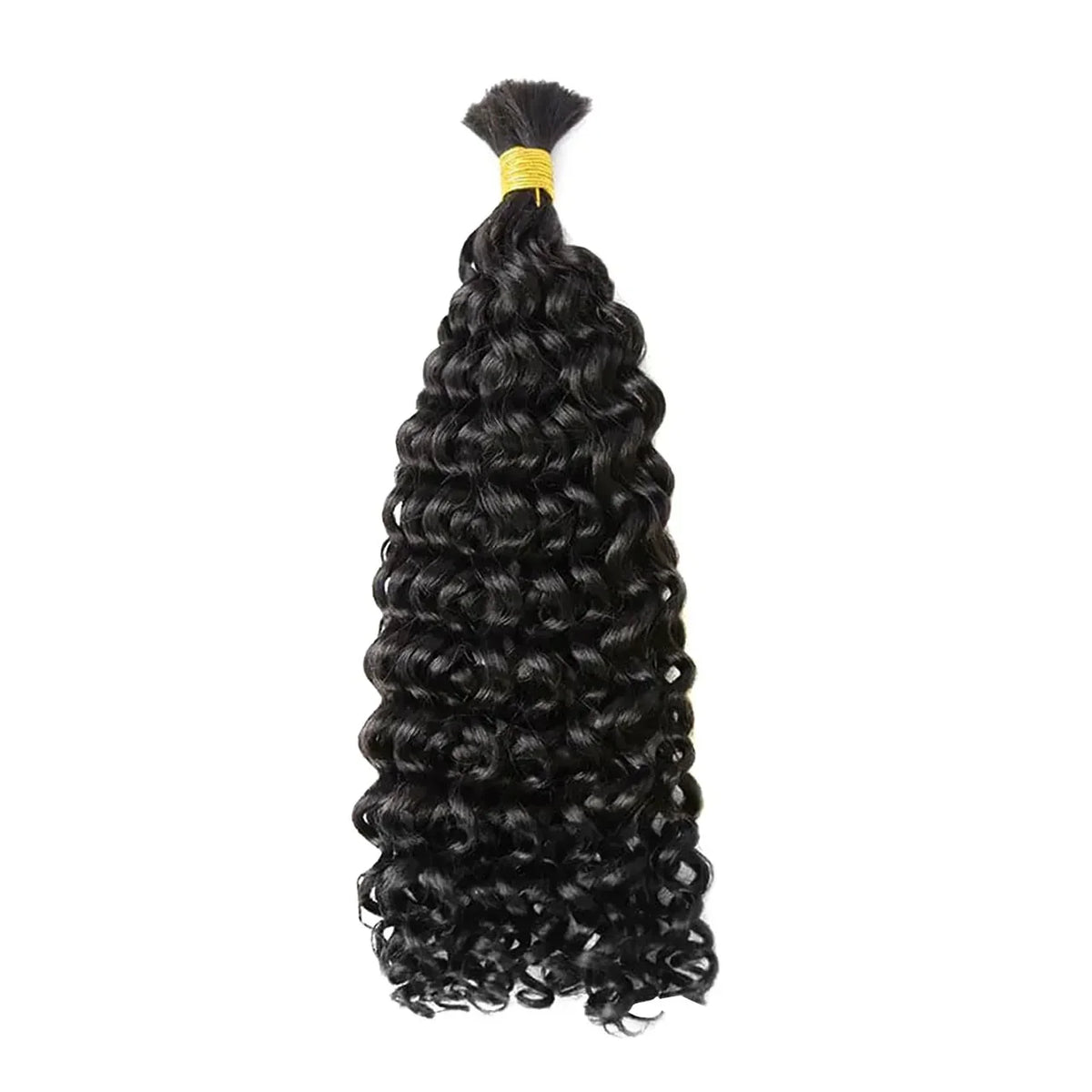 Spanish Curly Natural Black Color Bulk Human Hair Extensions for Boho ...